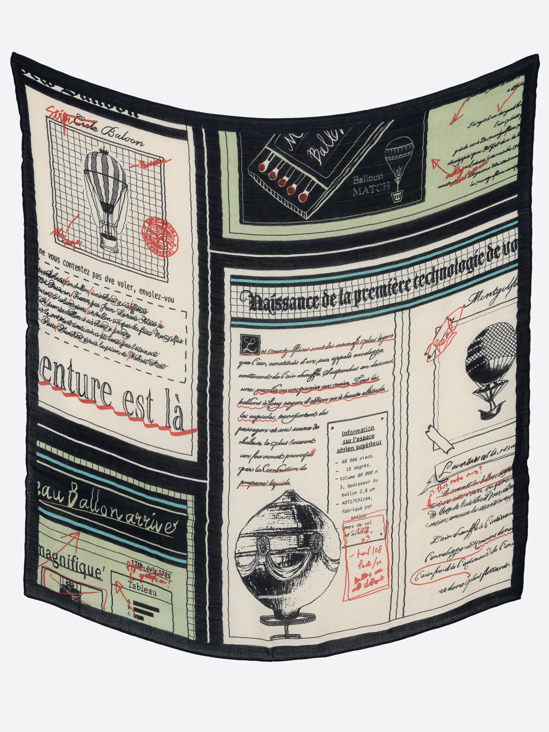 LINEN MIX STOLE 120 / NEWSPAPER – manipuri