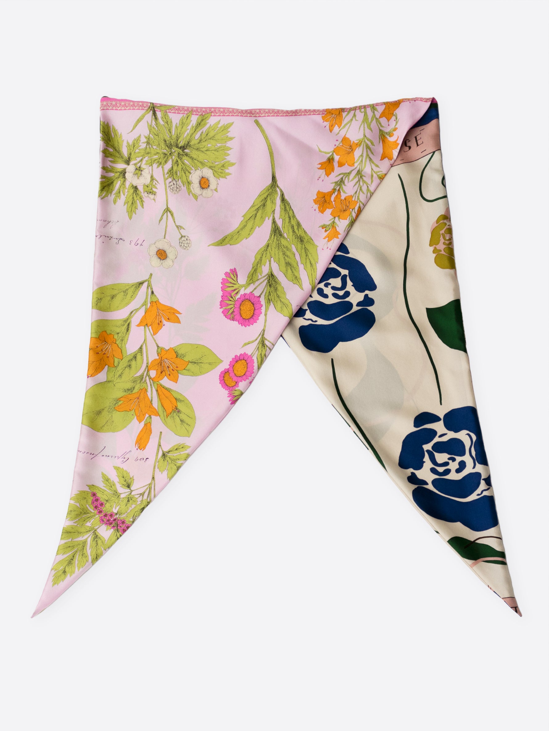 DIAMOND-SHAPED SCARF / BOTANICAL MEMORIES – manipuri