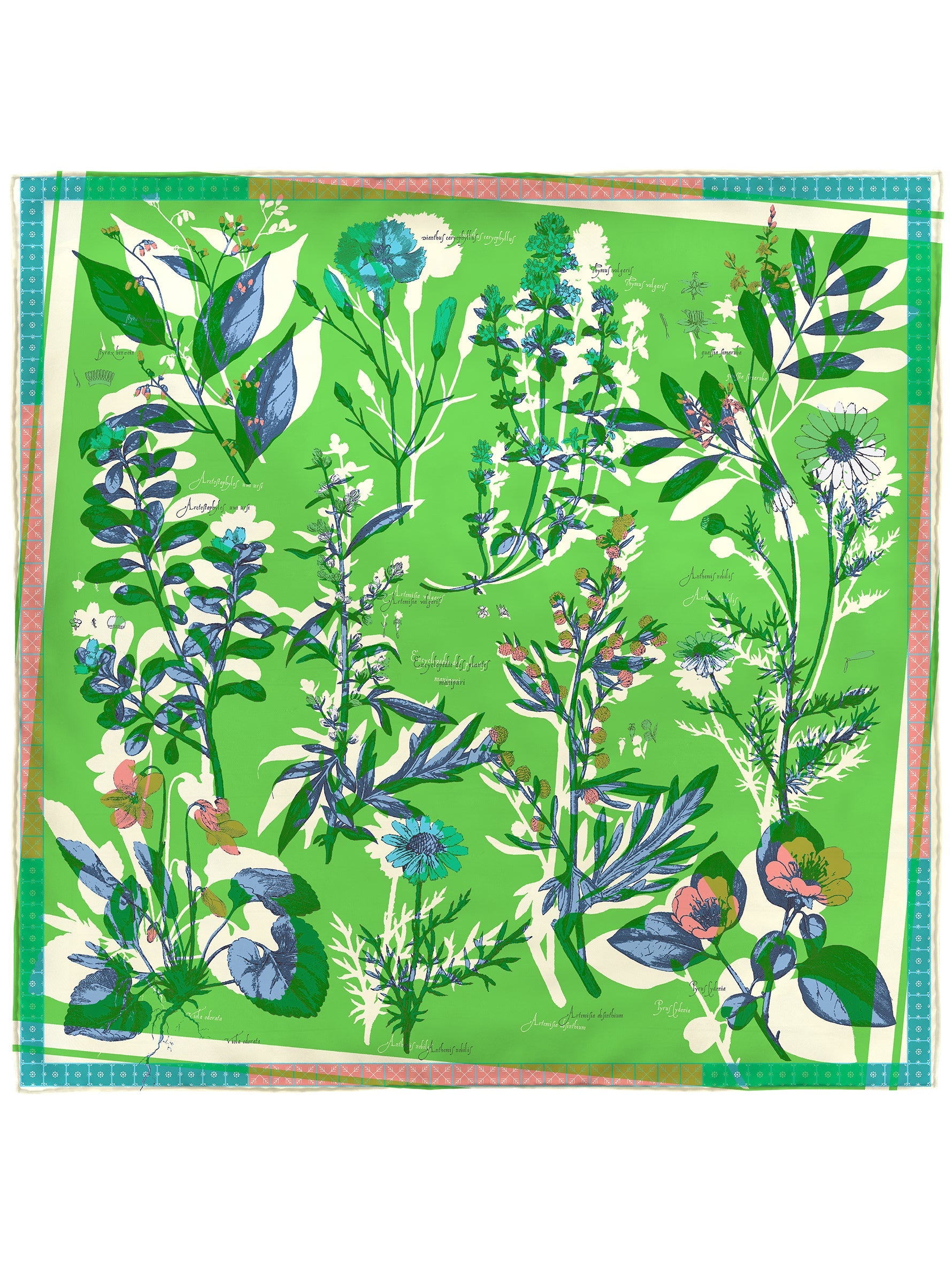 SILK SCARF 88 / COLLAGE ANTIQUE FLOWER – manipuri